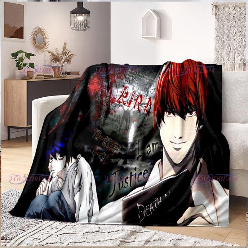 Home Watching Death Note Printed Soft Warm Blanket for Living Room ...