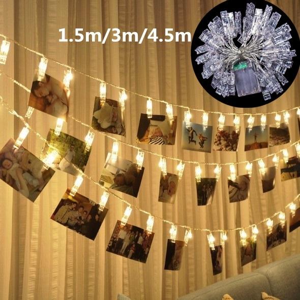 Buy LED Clip String Lights-20 Photo Clip Battery Powered Fairy Twinkle ...