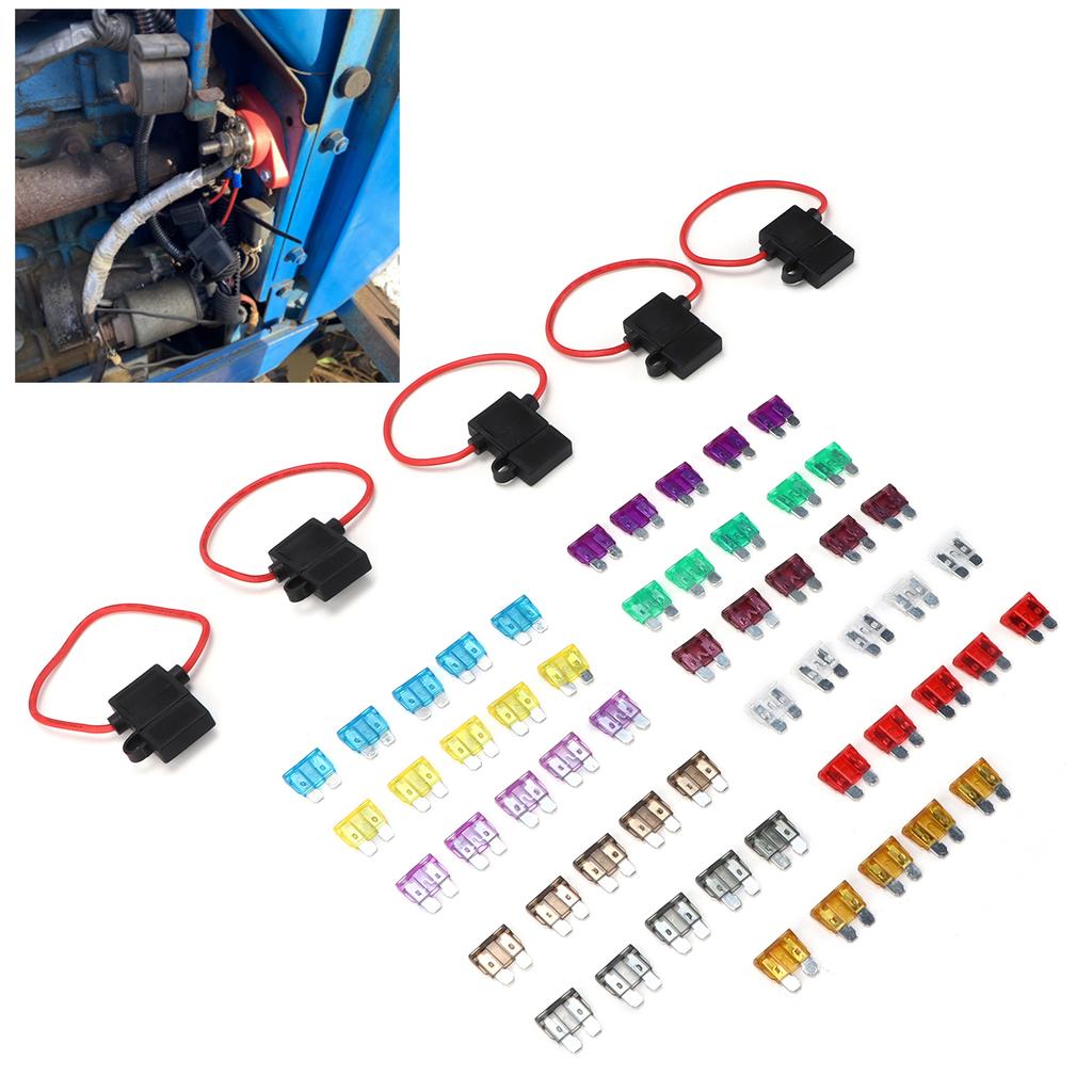 Buy 12 AWG Fuse Holder In Line ATO ATC Type 1‑40A 32VDC with 55PCS ...