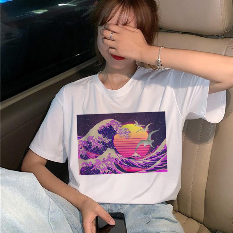 Buy Women's Aesthetics T-shirt Harajuku Hip Hop Girls Summer Tops at ...