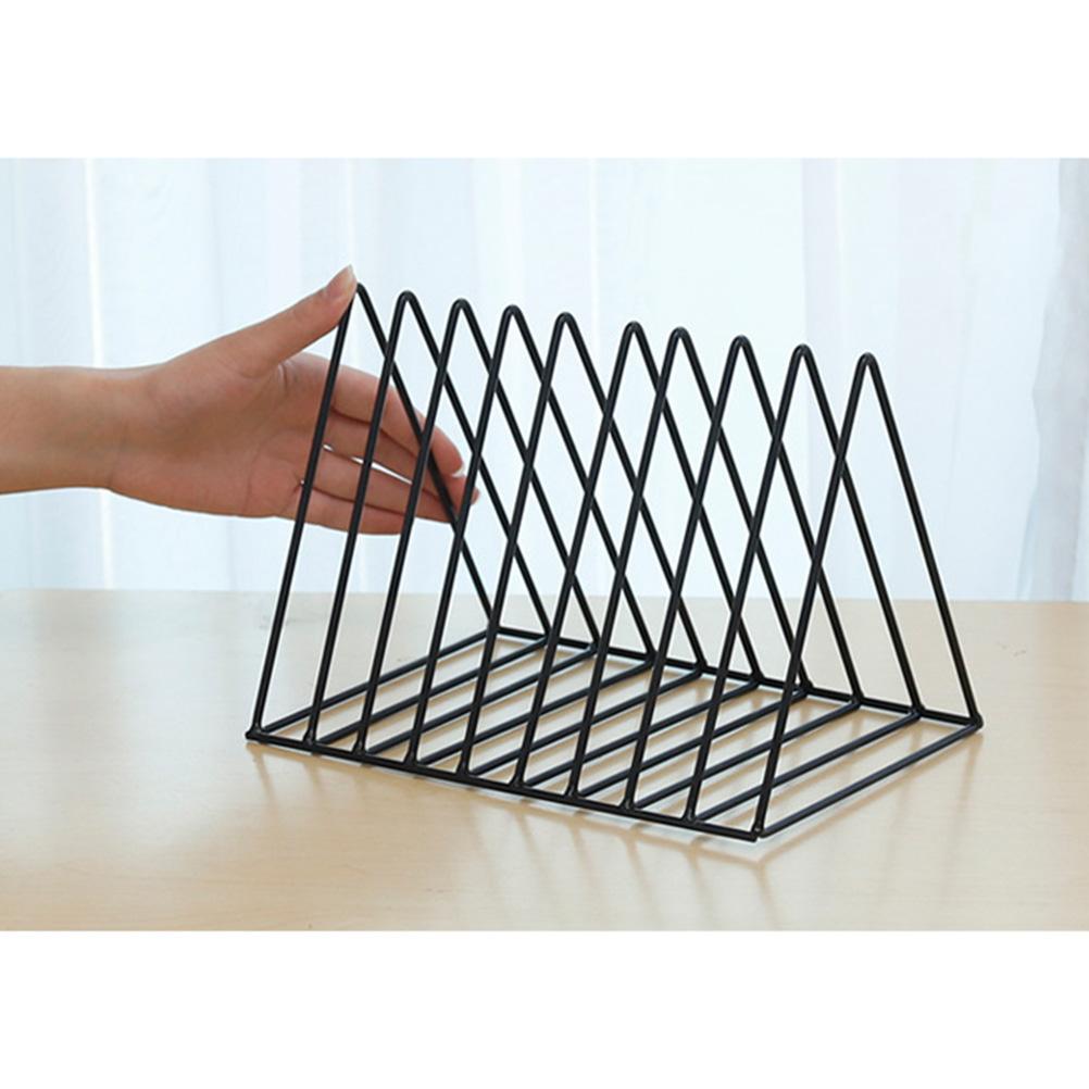 Buy Triangular Desktop Book Rack Modern Metal Wire Bookshelf Simple ...