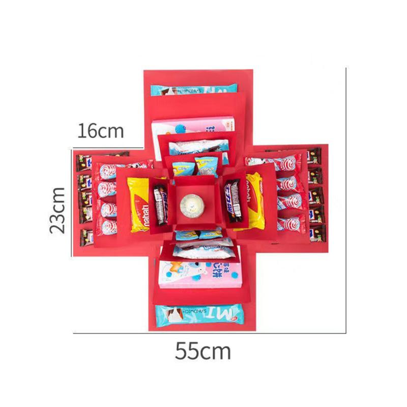 Buy 5-layer Explosion Box Diy Photo Album Snack Surprise Box Valentines ...