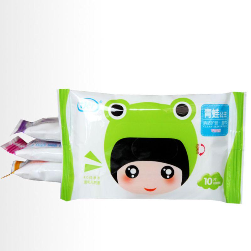 Buy New 10Pcs/Bag Disposable Spunlace Adult Baby Wet Wipes Cute Cartoon ...
