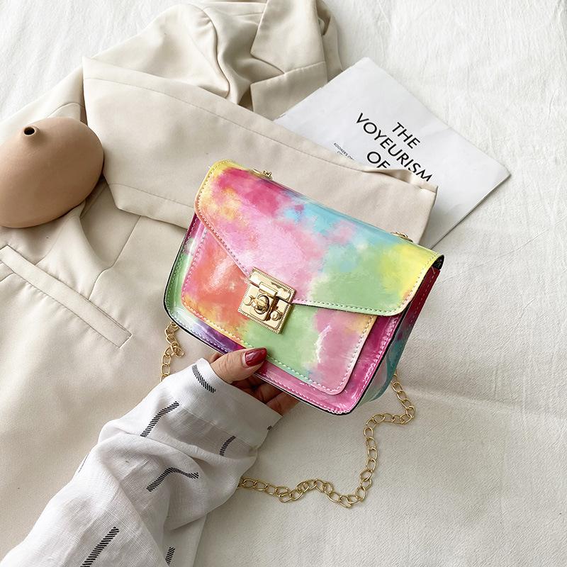 Buy WEIXIER Ladies Mini Small Square Bag Gradient Cool Trend Lock ...