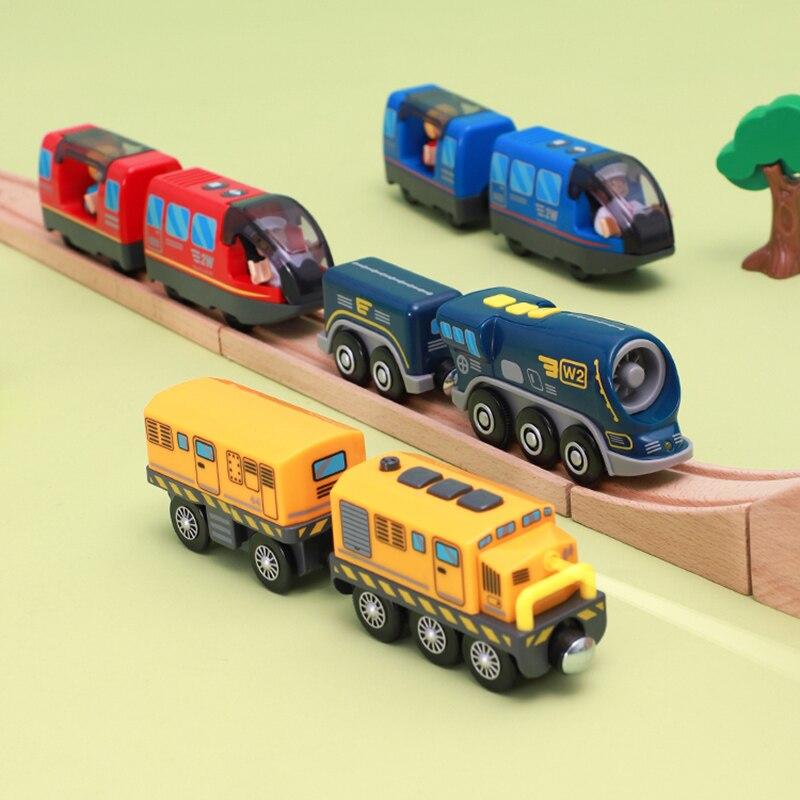 Buy Battery Operated Train Set Fit for Wooden Railway Track Powerful ...