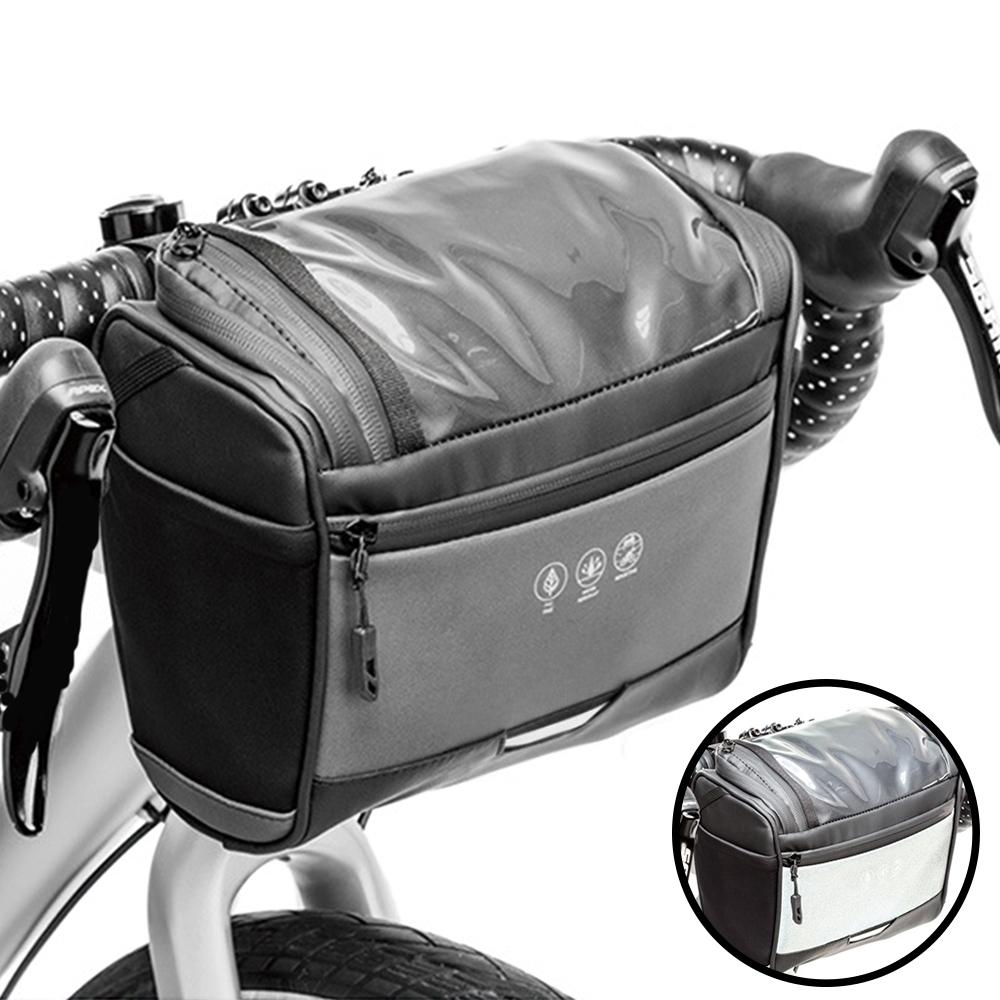 Buy Waterproof Bicycle Handlebar Bag High-Visibility Reflective Mtb ...