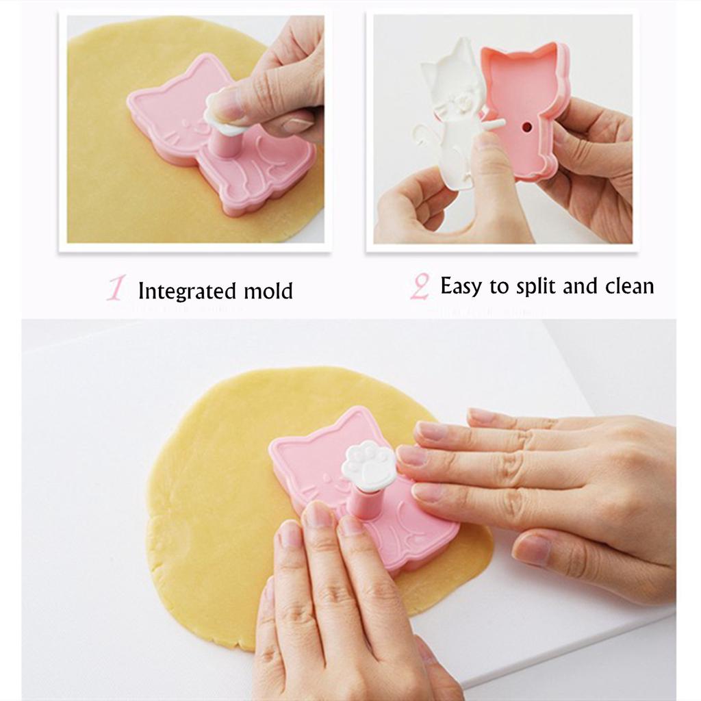 Buy Cute Cat Cookie Molds Fondant Cutter Biscuit Cake Pastry Mold ...