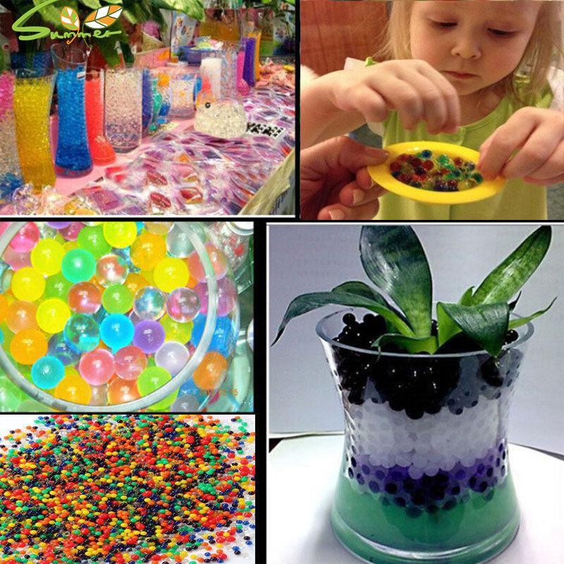 Buy Pearl Soil Water Beads Gel Ball For Flower Mud Grow Magic Jelly ...
