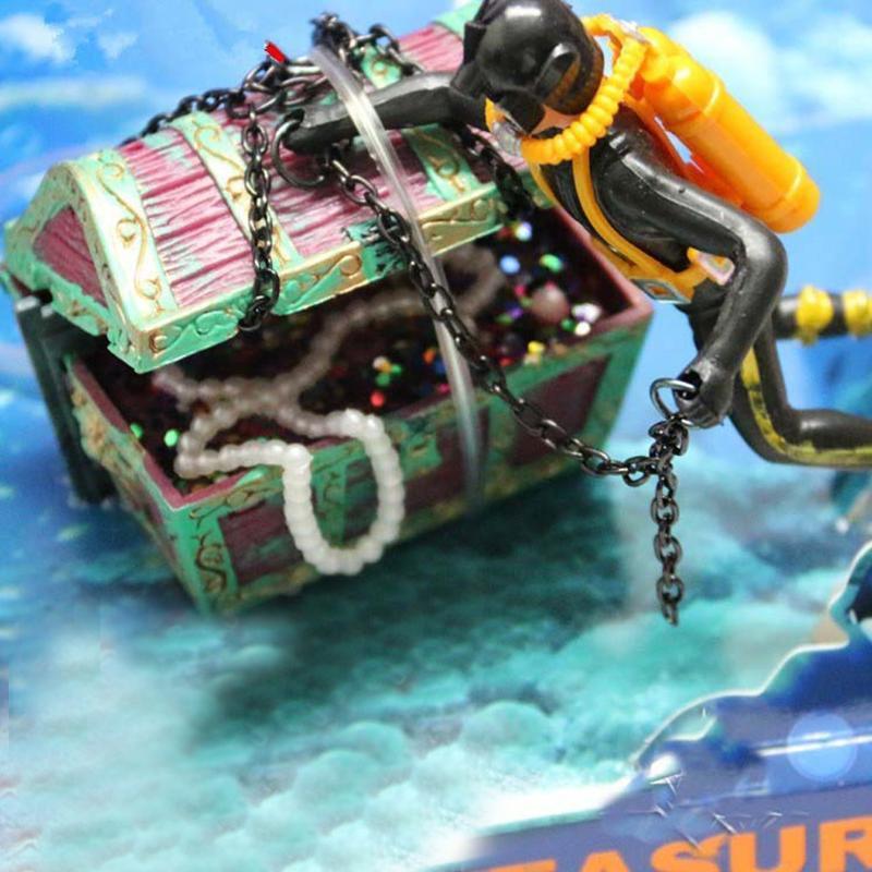 Aquarium Floating Diver Ornament Aquarium Decoration with Moving ...