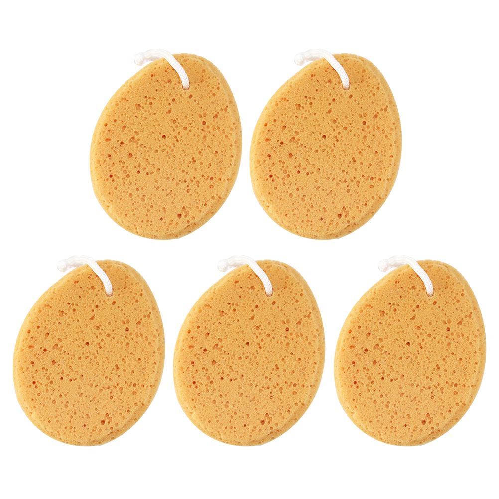 Buy 5PCS Bath Sponge Oval Shaped Honeycomb Durable Soft Body Cleansing ...
