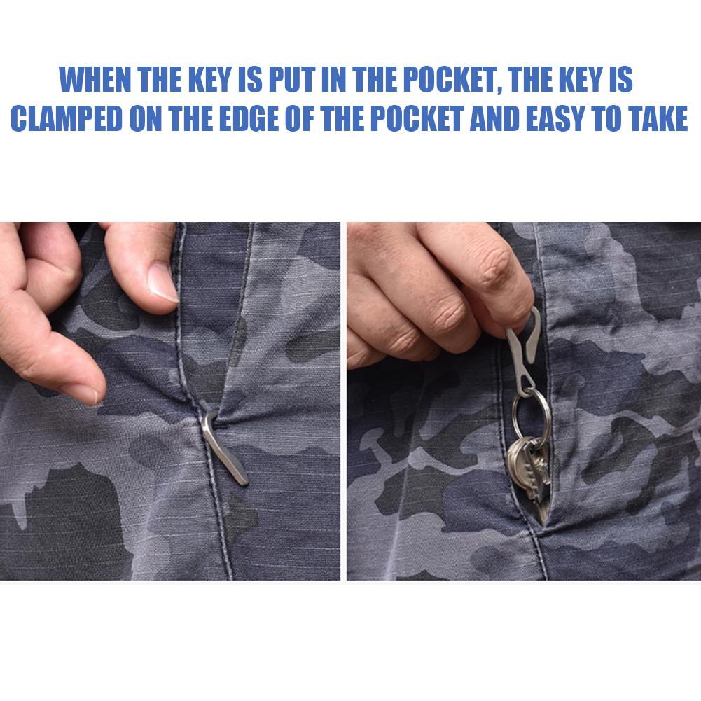 Buy Pocket Key Organizer Clamp Stainless Steel Hanging Buckle Clip w ...