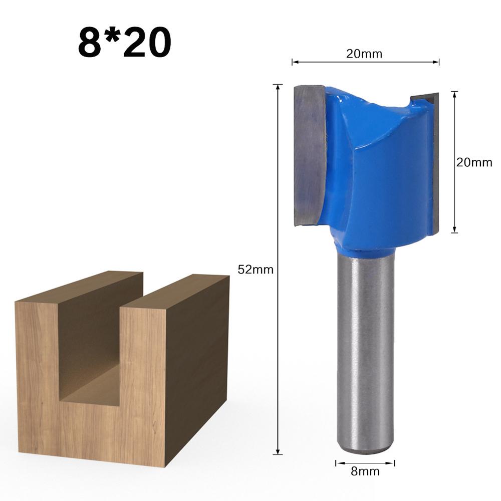 Buy 8mm Shank Slotted Straight Woodworking Router Bit Wood Cutting ...