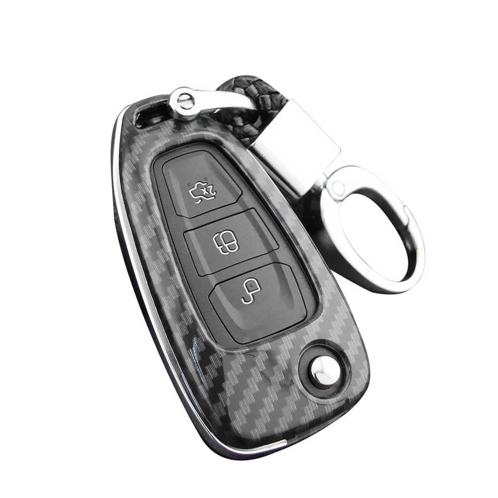 Buy Key Case Fob Bag Holder ABS Hard Shell Cover Parts Fit For Ford ...