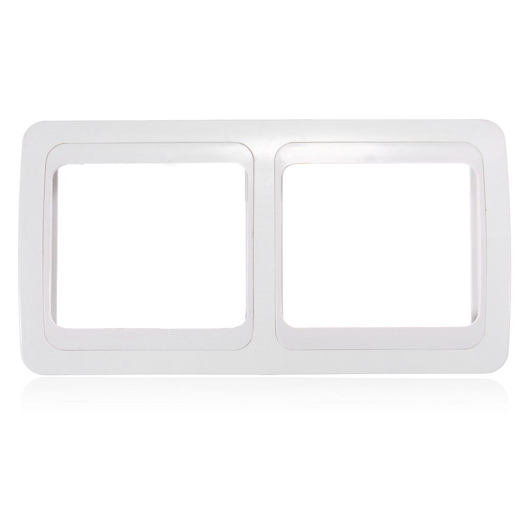 Double Dual 2 Gang Plastic Wall Plate Cover FACE Module/Modular Frame ...