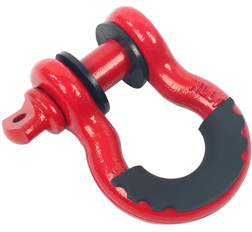 Buy 1 Pair - 3/4" Red D-Ring Shackles 4.75 Ton (9,500 Lbs) Capacity ...