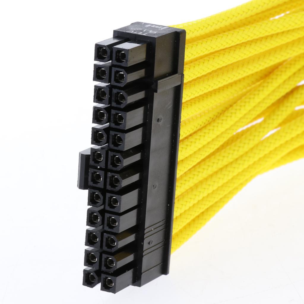 24Pin Male to Female PC Motherboard Power Supply Extension Cable 30cm ...