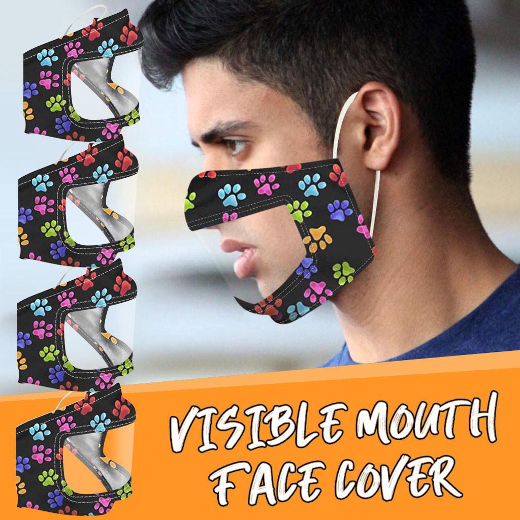 Buy 4PC Smile Communicator Face Mask with Clear Vinyl Visible ...