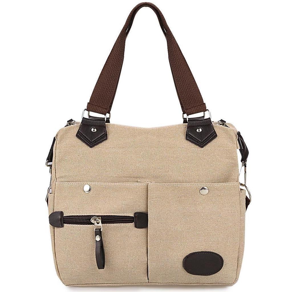 Buy Women's Canvas Handbag Many Pockets Bag at affordable prices — free ...