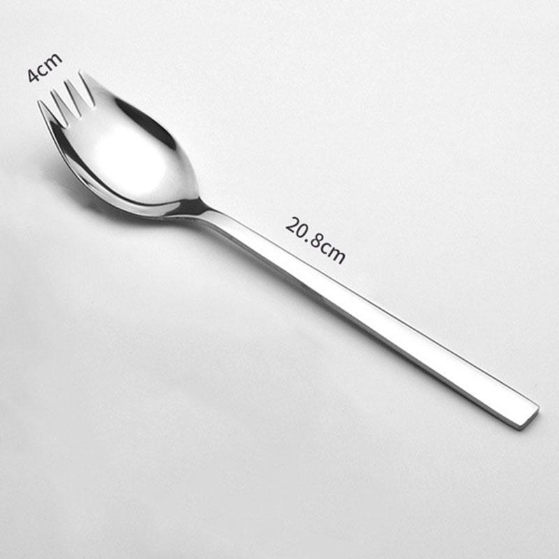 Buy 20.8 X 4 Cm Portable Travel Camping Dual Spoon Fork Tableware ...