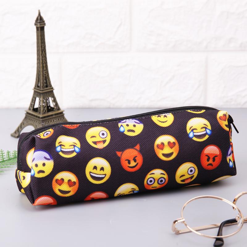 3D Emoji Pencil Case Cosmetic Make Up Bag Pouch Zipper Organizer Box ...