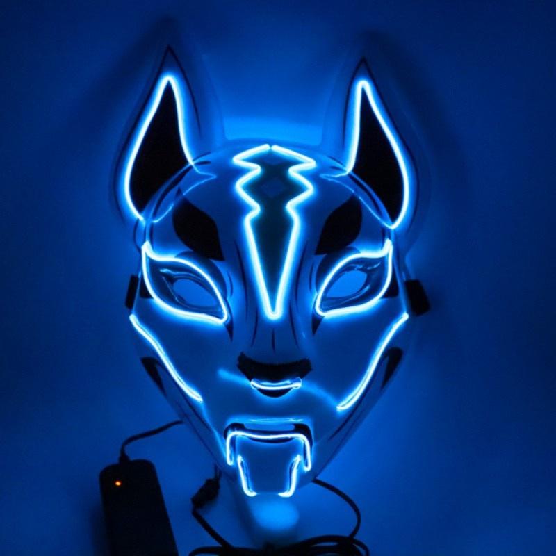 Buy Fox Headdress COSPLAY Props Halloween Horror Animal Mask LED Sky ...