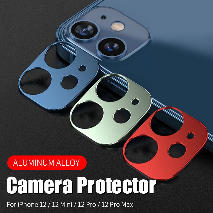 Buy For iPhone 12 Pro Max 12 Mini Rear Camera Lens Metal Protector Case ...