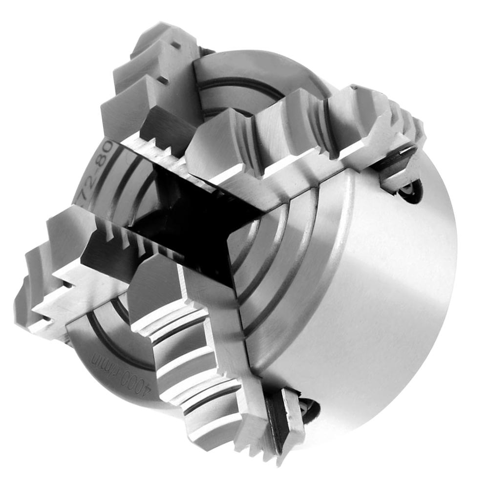 Buy K72-80 Mini Collet Metal 4-Jaw Lathe Chuck Clamp Wood Turning Lathe ...