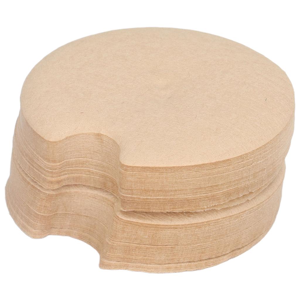 Cheap 100pcs Replacement Round Coffee Filters Natural Wood Pulp ...