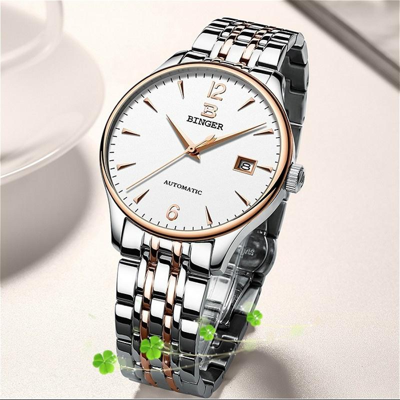 BINGER Top Brand Fashion Men Mechanical Watches Simple Business Clock ...