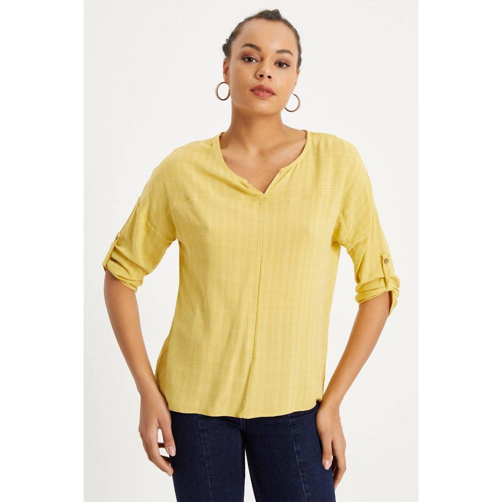 Women's Stylish Saffron Woven Blouse uygun fiyatlı satın alın - fiyat ...