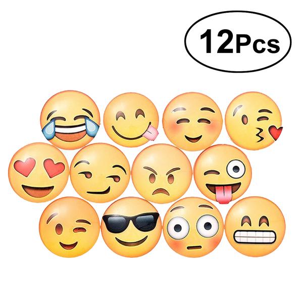 Buy 12Pcs 30mm Fridge Magnets Funny Face Fridge Magnets Decor Smile ...