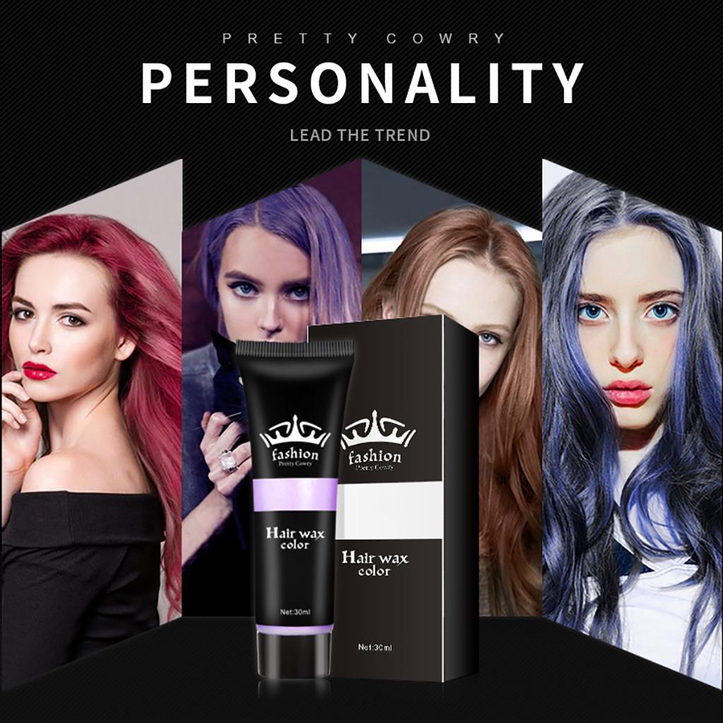 Buy Multicolor Unisex Disposable Hair Mud 30g Hair Mud Wax Temporary ...