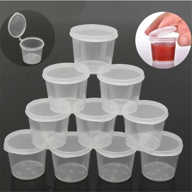 Cheap 12pcs Mini Plastic Sauce Cups Food Grade Plastic Oil Sauce BBQ ...