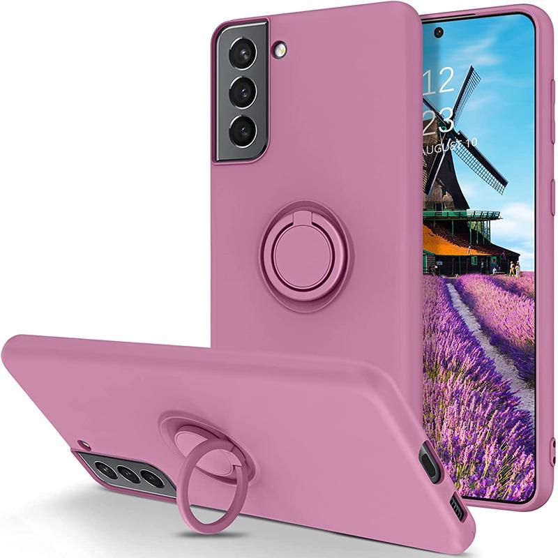 360 Degree Rubber Finger Ring Kickstand Cover Case For Samsung Galaxy ...