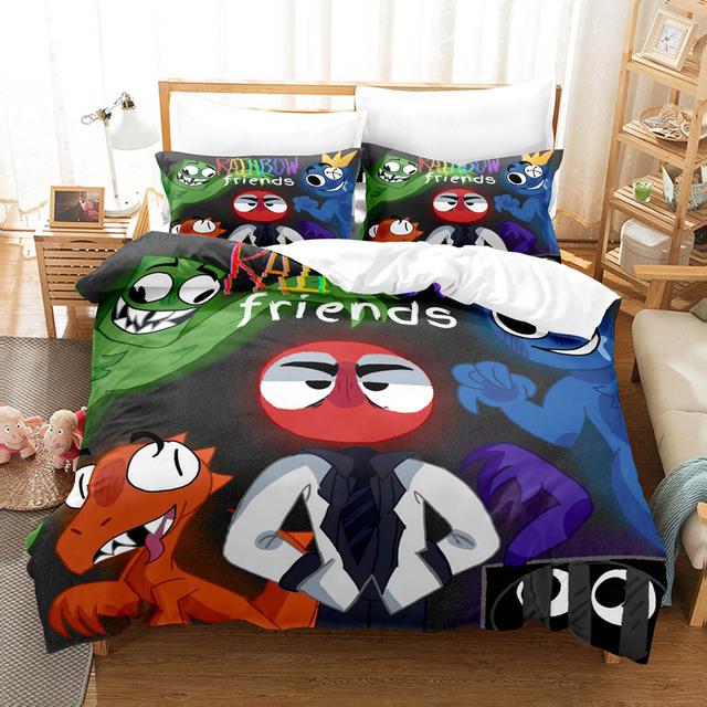 Buy Rainbow Friends Bedding Sets 3D Kids Duvet Cover Set With ...