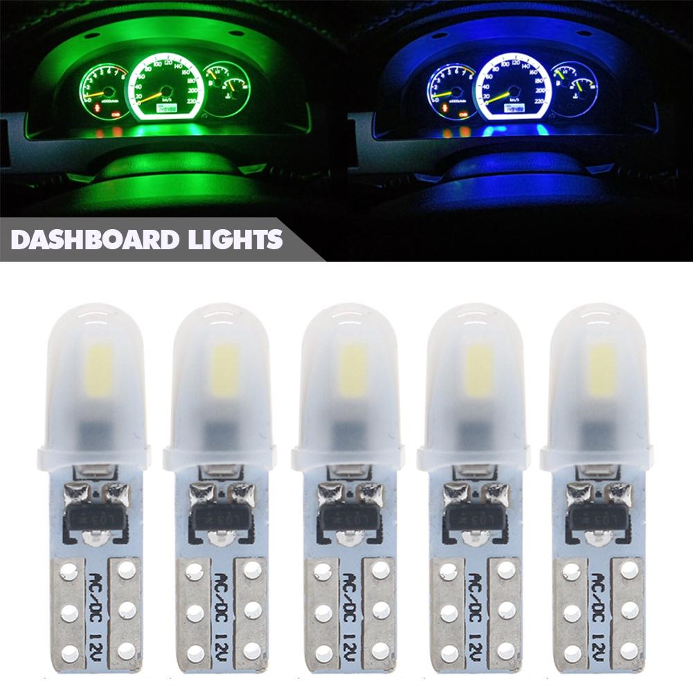Buy 5Pcs DC 12V T5 Led Car Interior Light Indicator Bulb Dashboard ...