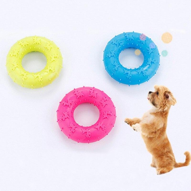 Buy Dog Toy TPR Donut Rubber Toy Round Molar Ring For Small Dogs Teeth ...
