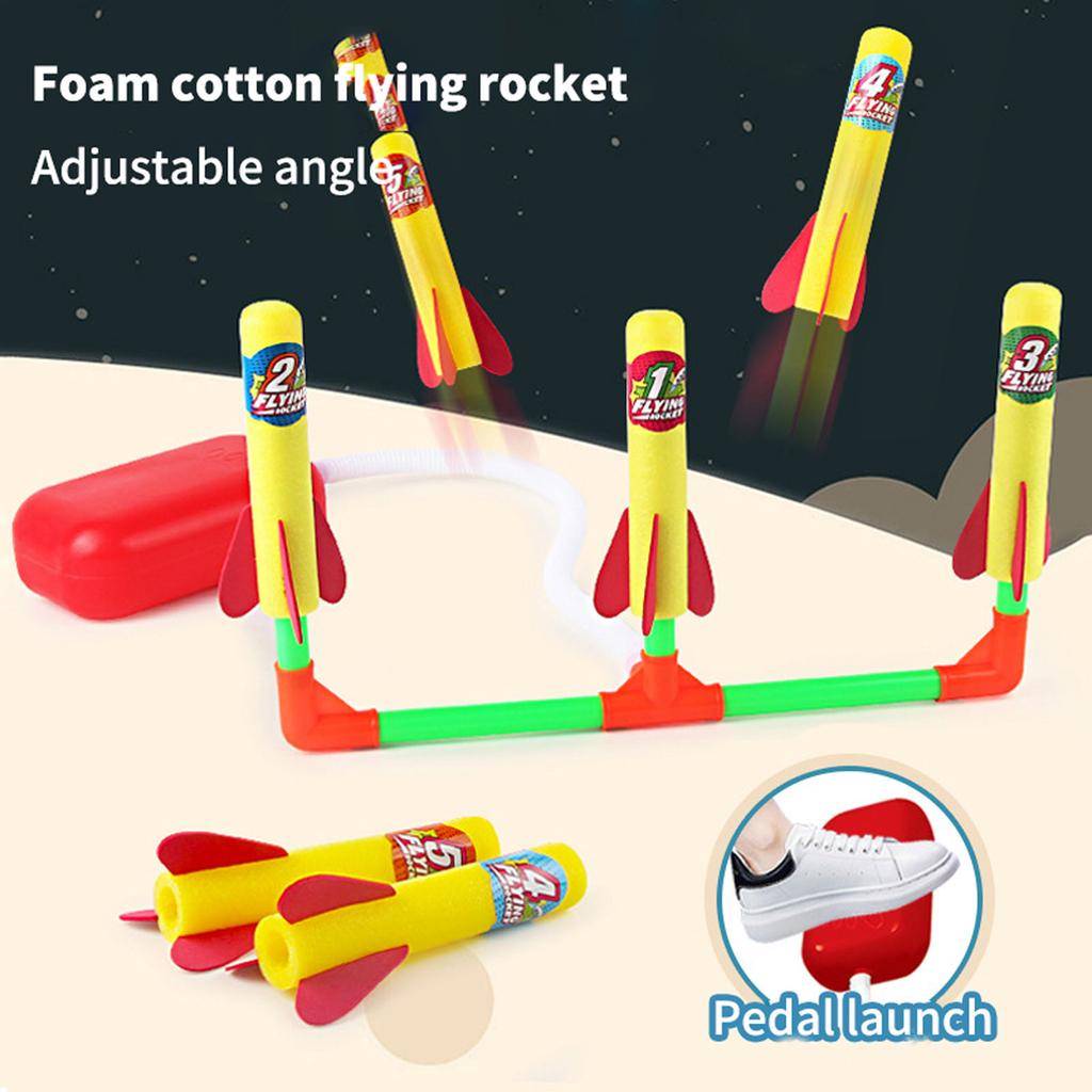 Robust Rocket Launcher [up To 100 Feet] 5 Foam Rockets And Children's ...
