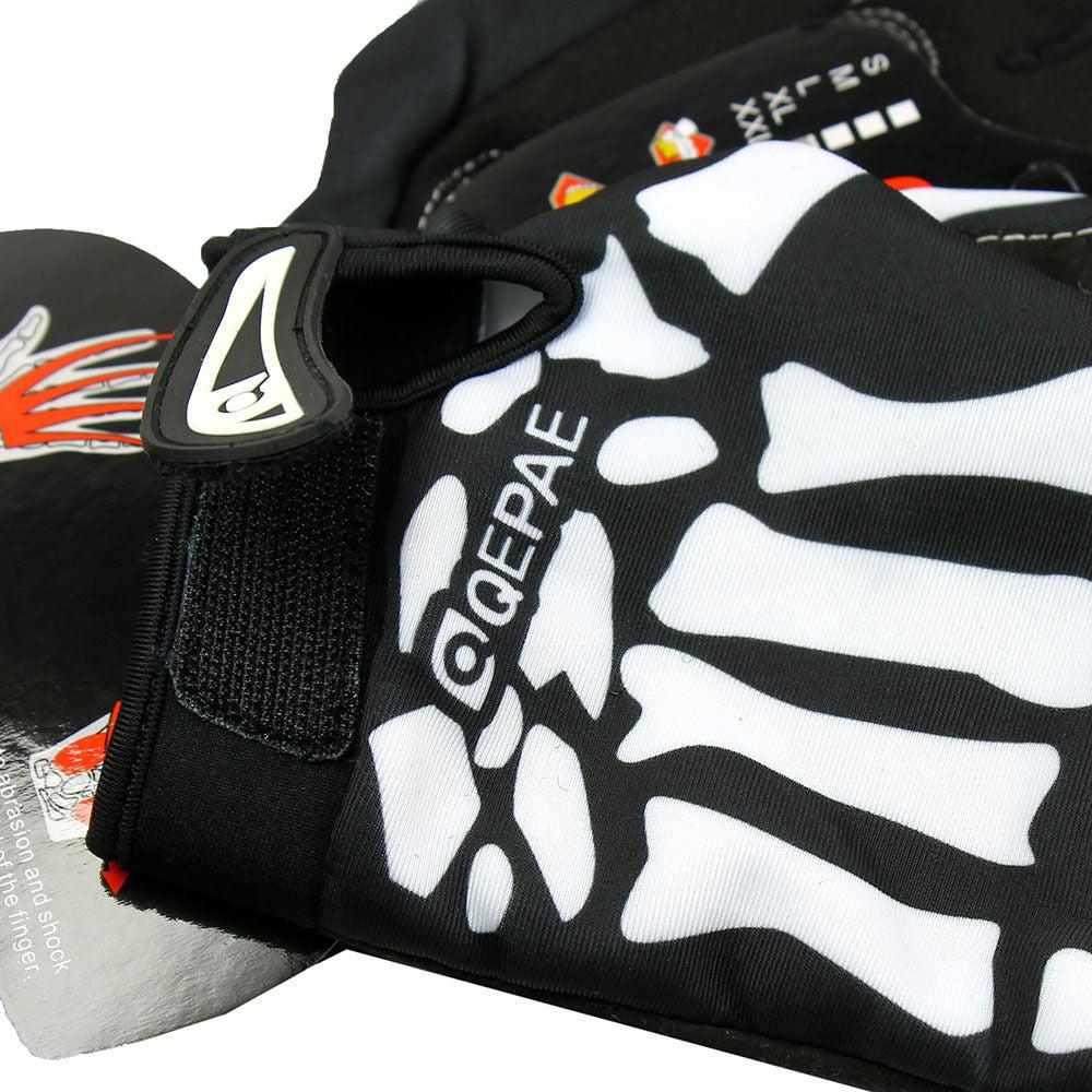Buy Biker Skeleton Bone Gloves Racing Cycling Motorcycle Mechanics Goth ...