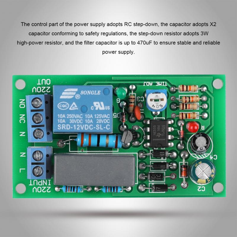220V Relay Board Timer Relay Delay Switch Module Input/Output Delay Off Switch Module uygun ...