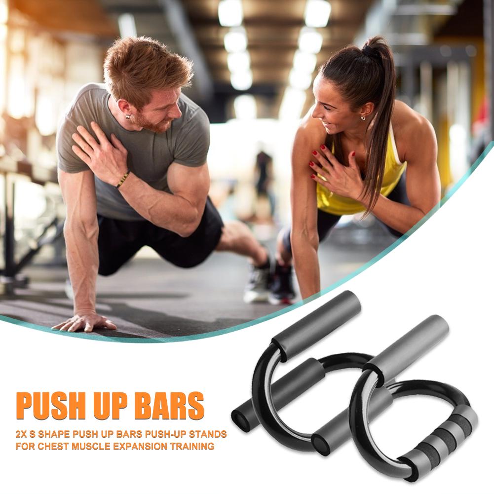 Buy 2x S Shape Push Up Bars Push-up Stands for Chest Muscle Expansion ...