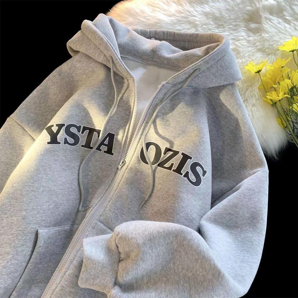 Cheap Casual Hooded Sweatshirts Women Vintage Simple Streetwear Coats Female Harajuku Loose Y2k ...
