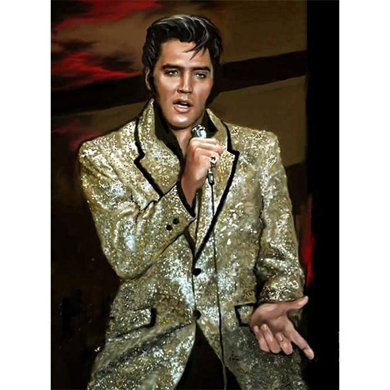 Buy 5D DIY Diamond Painting Cross Stitch Elvis Presley Diamond ...