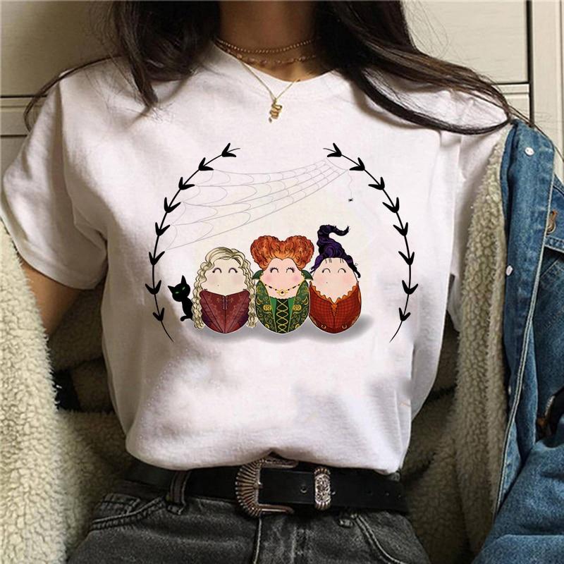Buy Summer Hocus Pocus T-Shirt Women Halloween Design Tshirt Short ...