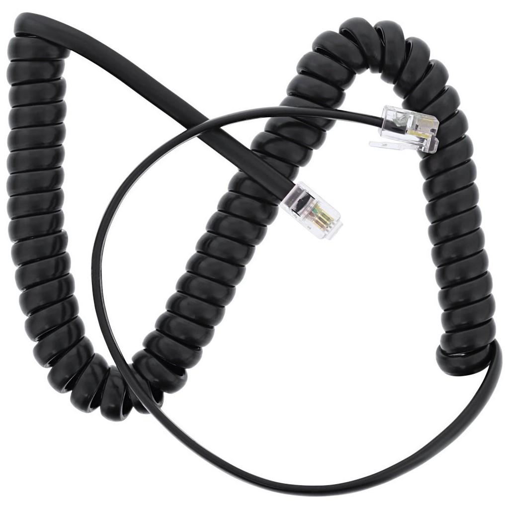 Spiral Cable, InLine®, RJ10 Male / Male, Max. 2m Black-buy at a low ...