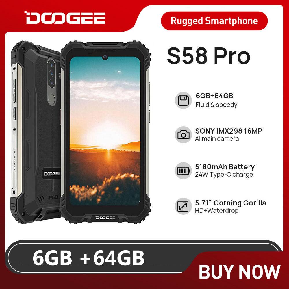 Buy DOOGEE S58 Pro 6GB RAM 64GB ROM Android NFC Smartphone at ...