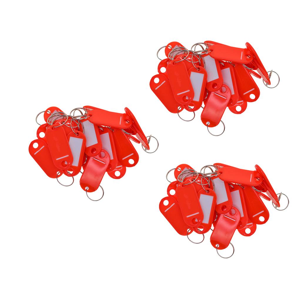 Satın alın 150 Pieces Red Removable Waterproof Key Tags ID Name Card ...