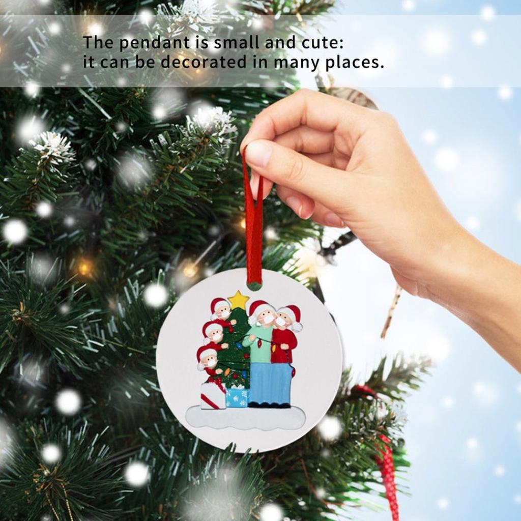 Buy KN Christmas Tree Pendant Round Lamp Shape DIY Creation Exquisite ...