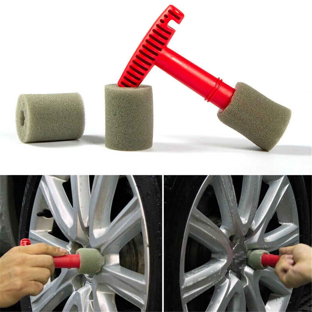 Red Handle Removable Insert Car Lug Nut Wheel Cleaning Wash Sponge ...