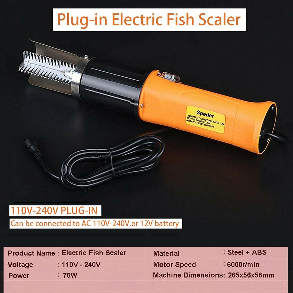 Electric Fish Scaler Clean Fish Remover Cleaner Descaler Waterproof ...